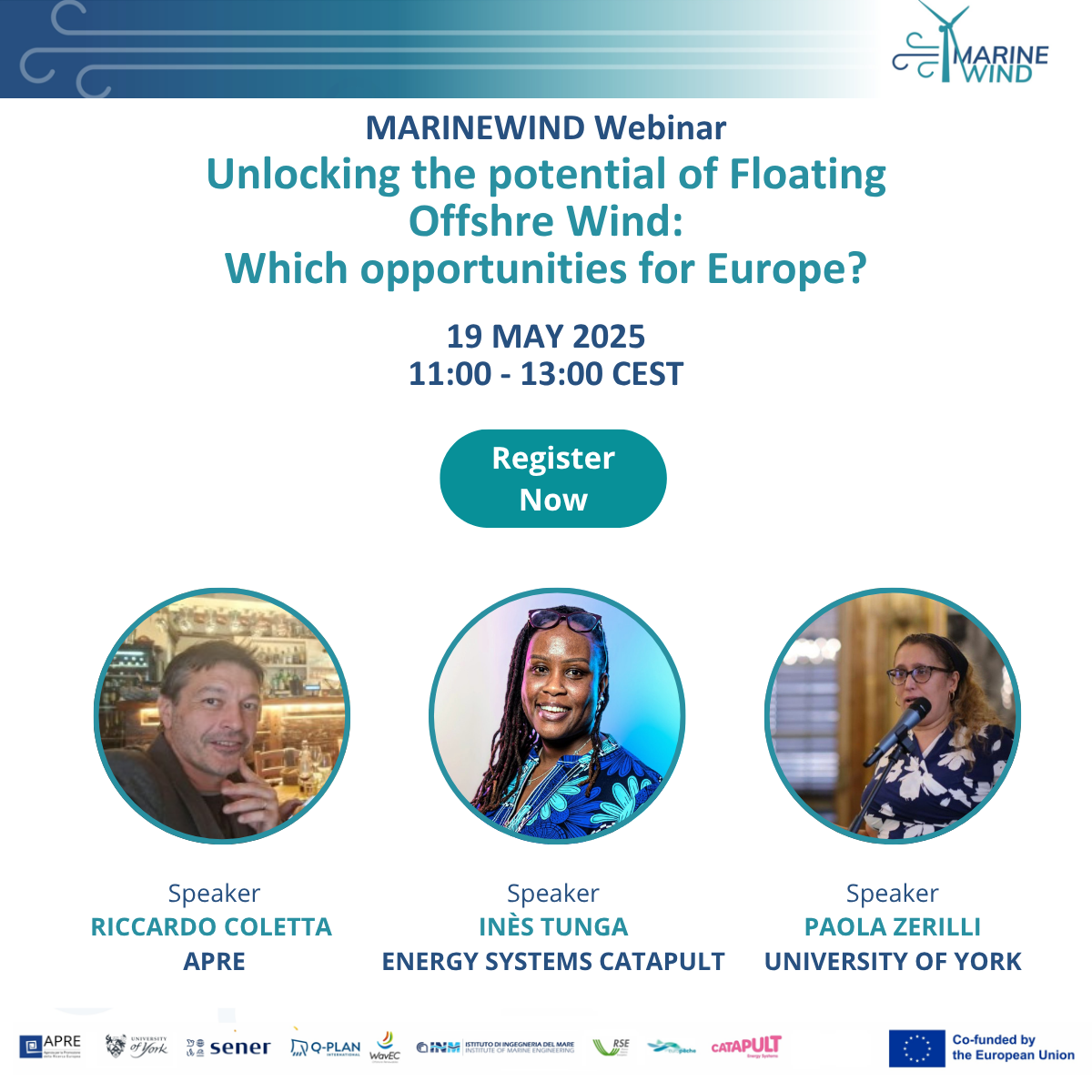 Meet the MARINEWIND Project team speaking at the upcoming Webinar ...